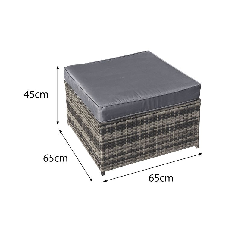 Malta Rattan 9 Seat U Shape Set in Walnut Grey